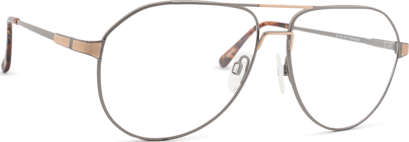 Optical Options Titanium Aviator - gold/grey metal – Brillen | Lentiamo